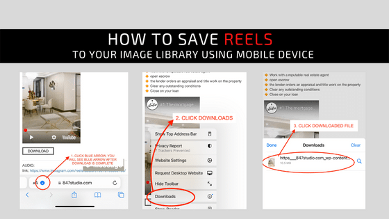 How to save Reels to your image library using mobile device - 847Studio ...